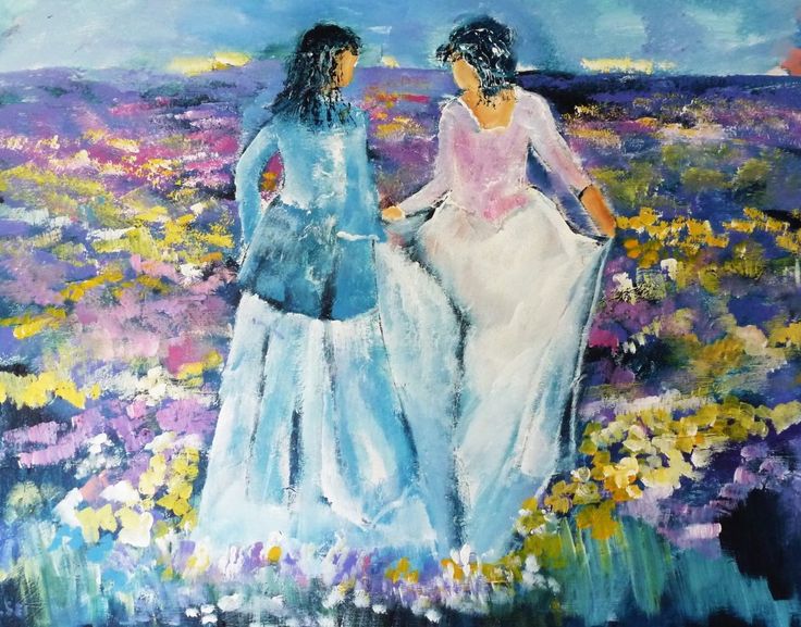 Romantiek, schilderij van Loes Loe-sei Beks